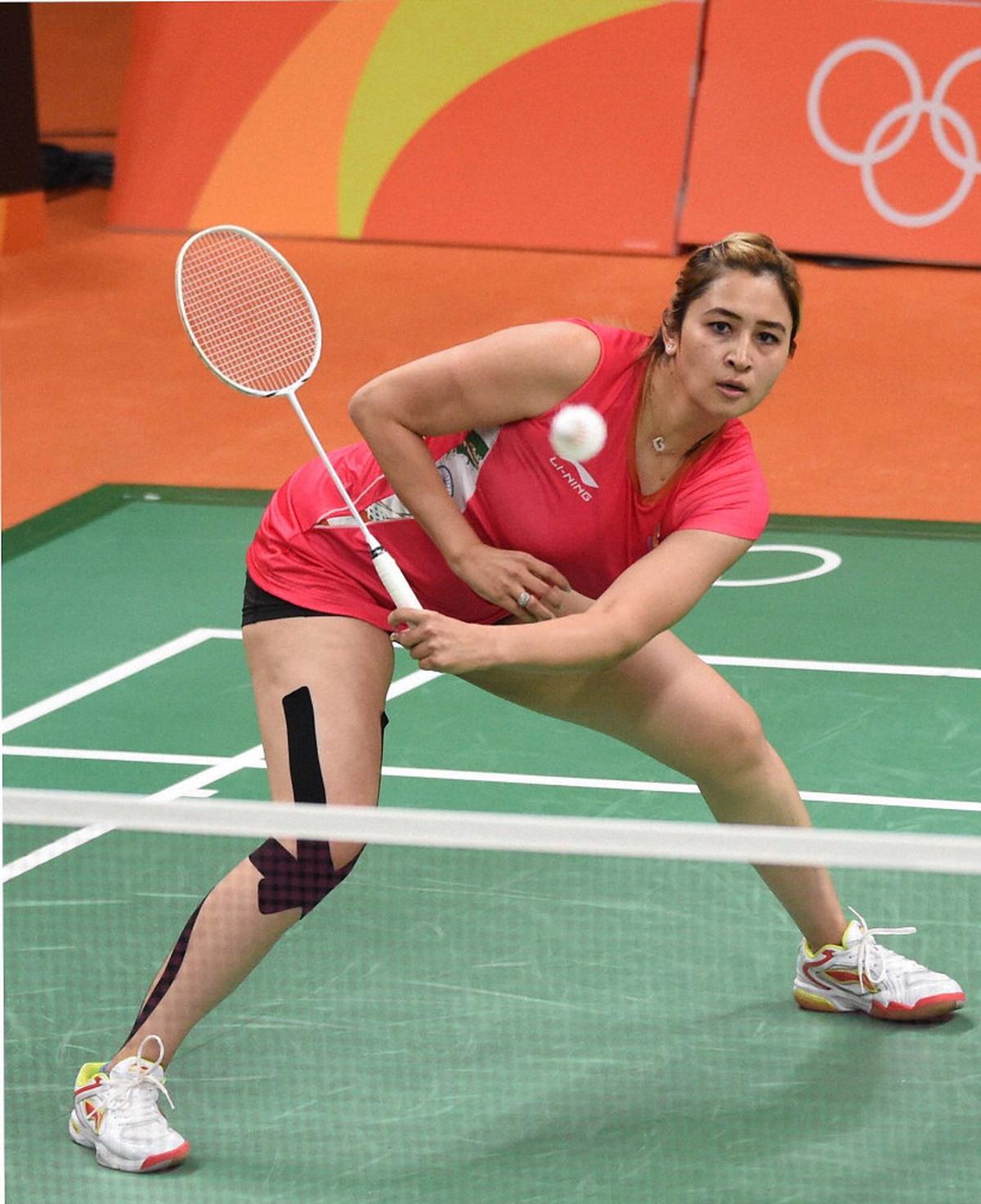 Jwala Gutta Playing Badminton On Court