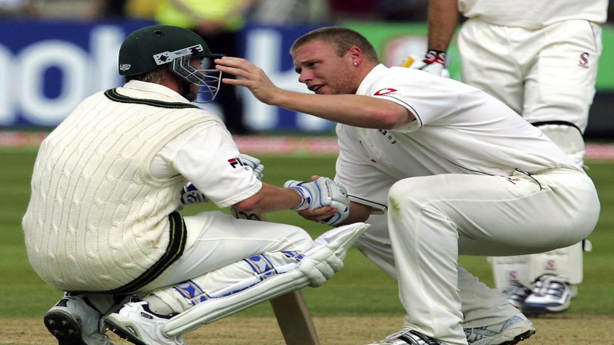 On this Day Andrew Flintoff Brett Lee handshake Ashes Test Edgbaston ...