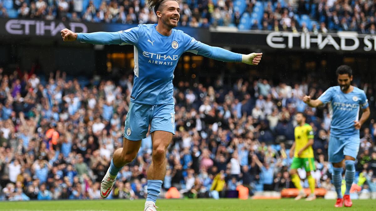 Grealish on target as Manchester City puts five past hapless Norwich ...