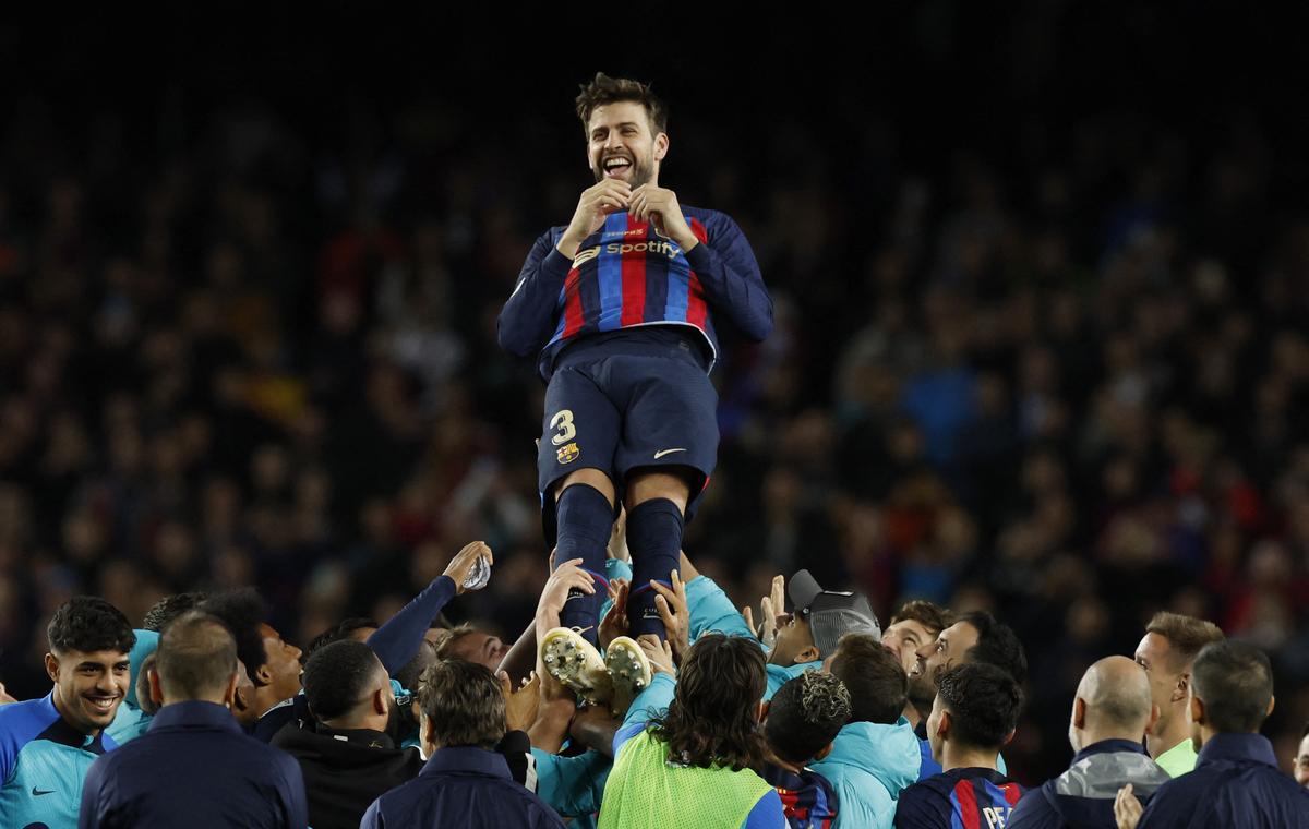 Gerard Pique insists he’ll be back at Barcelona in tearful farewell ...