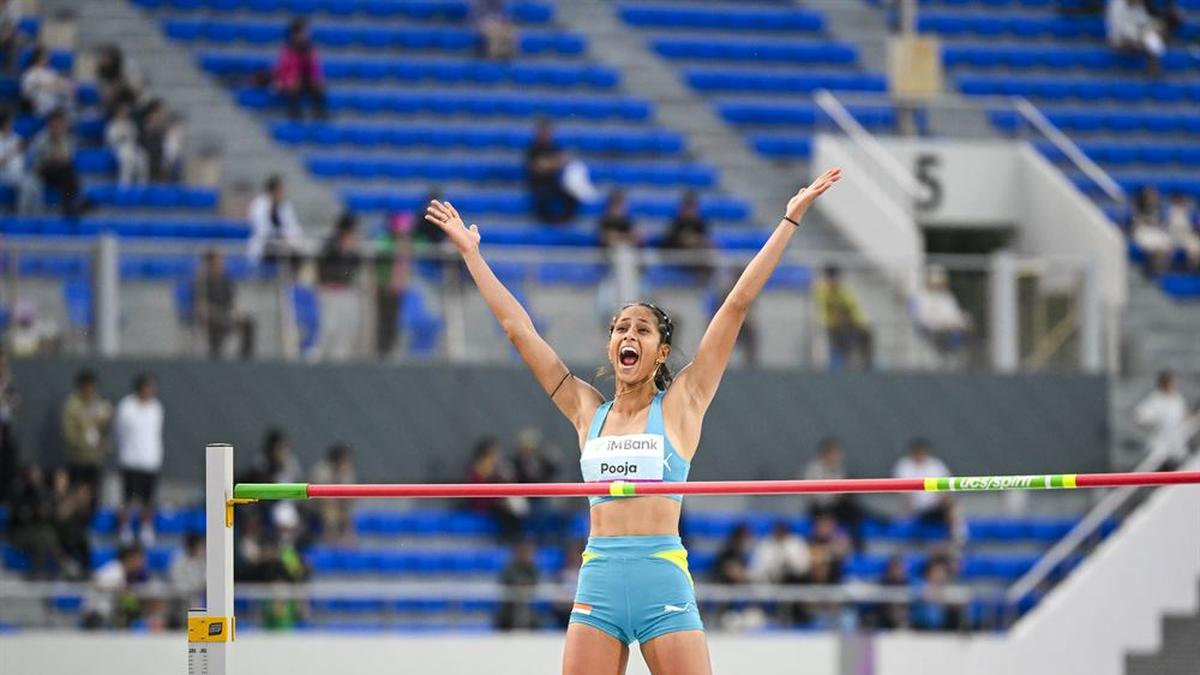 Pooja wins gold, becomes 2nd Indian woman high jumper to medal at Asian ...