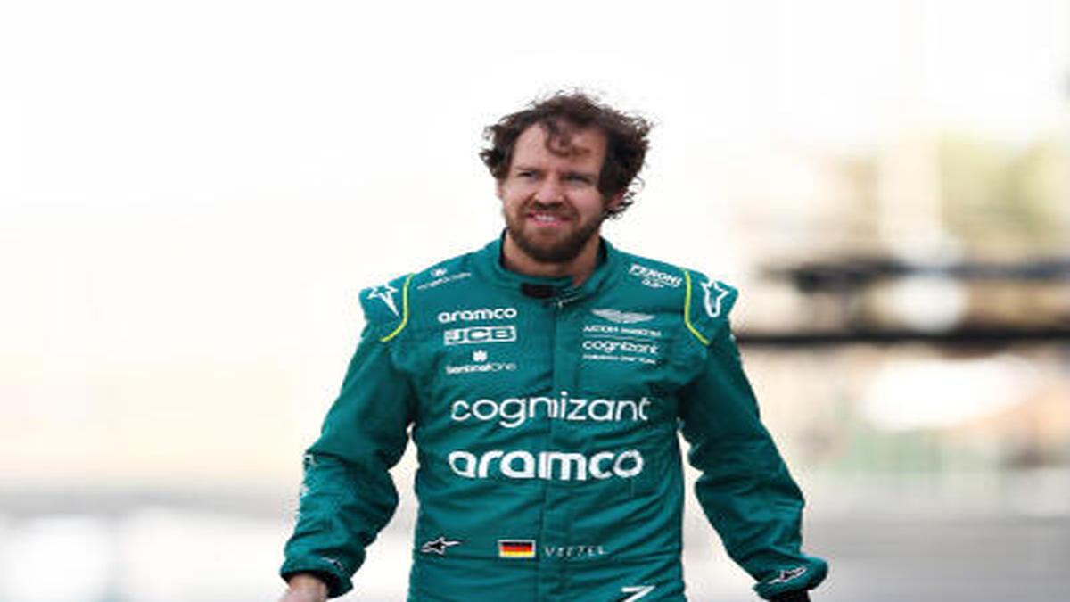 Vettel sports helmet in support of Ukraine during Bahrain pre-season ...