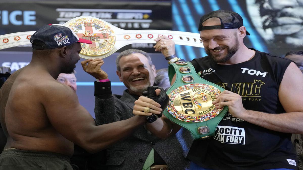 Fury weighs in heavier than contender Whyte ahead of title clash ...