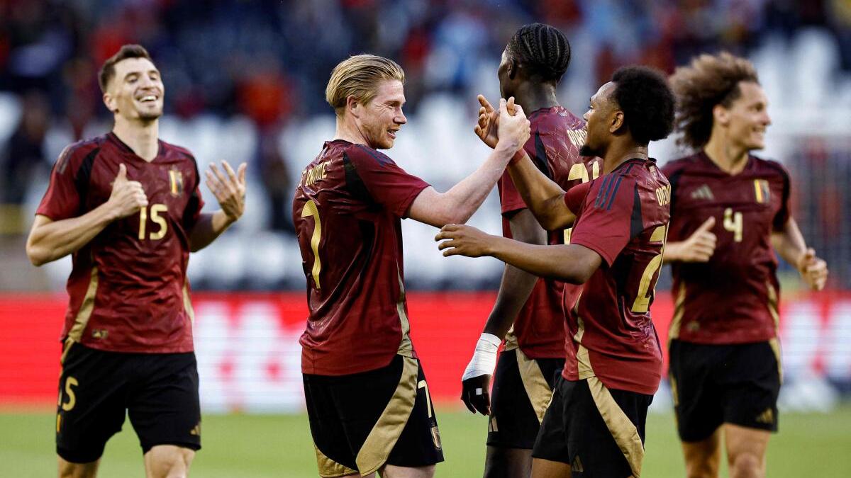 Euro 2024 warm-up: De Bruyne celebrates 100 caps with a goal, Belgium ...