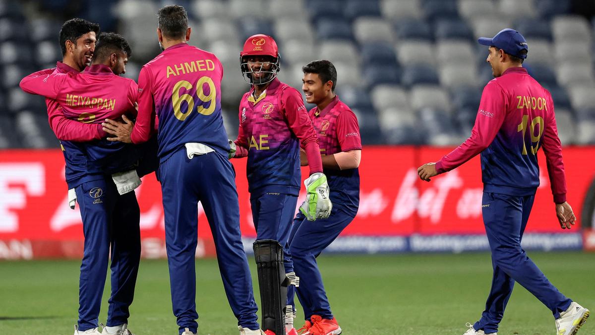 UAE wins first ever match at T20 World Cup, beats Namibia by 7 runs ...