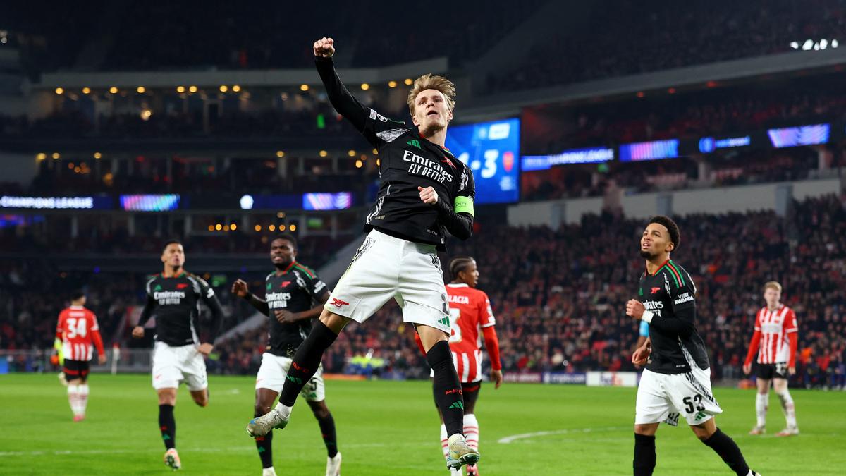 PSV Eindhoven vs Arsenal Highlights: Gunners secure commanding win in first leg of Champions ...