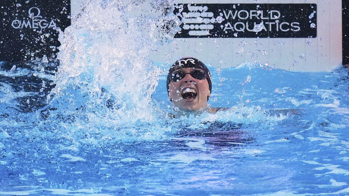 World Swimming Championships 2025: Ledecky pips McIntosh for 800m ...