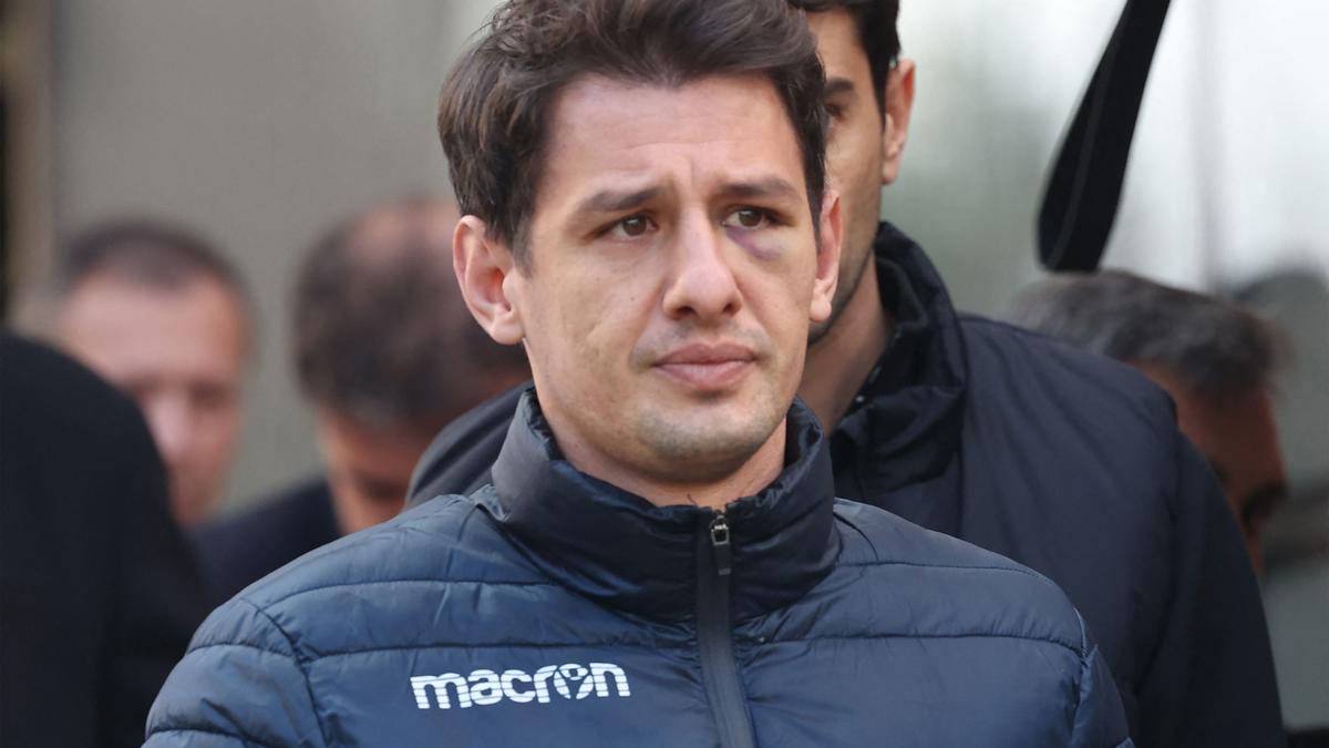 Turkish referee who was attacked on-field leaves hospital with a black ...