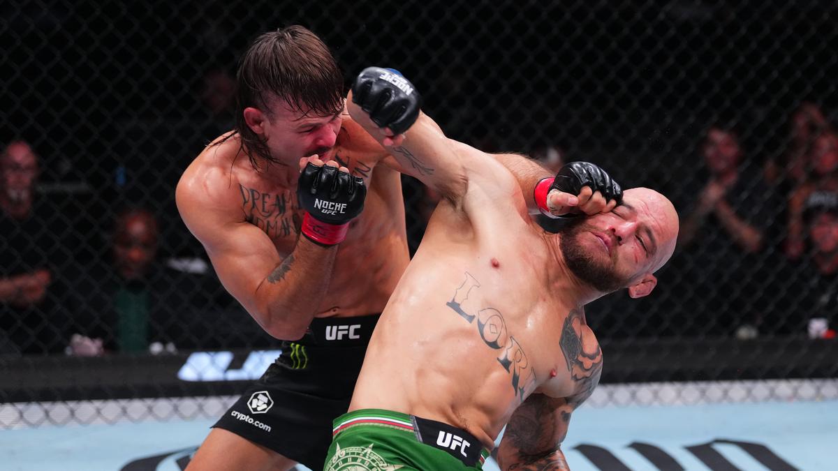 Jean Silva throws stool at Diego Lopes after losing at Noche UFC ...