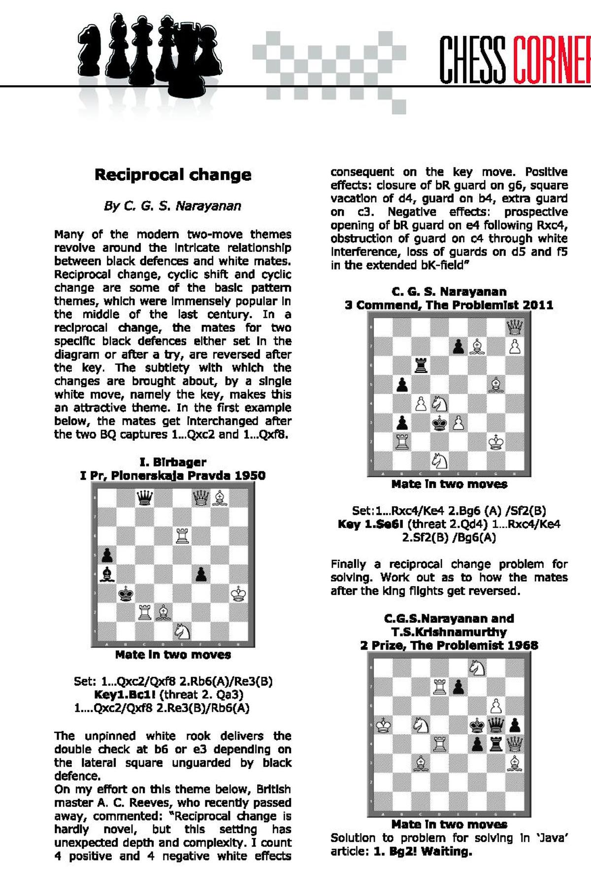 Reciprocal change - Sportstar