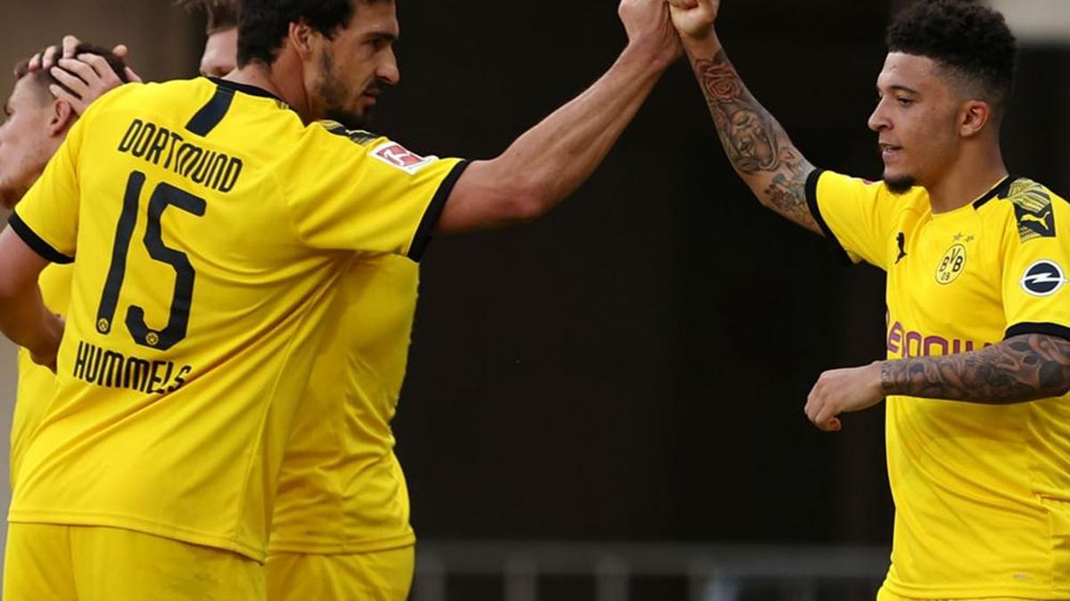 Bundesliga: Jadon Sancho breaks records with Paderborn hat-trick ...